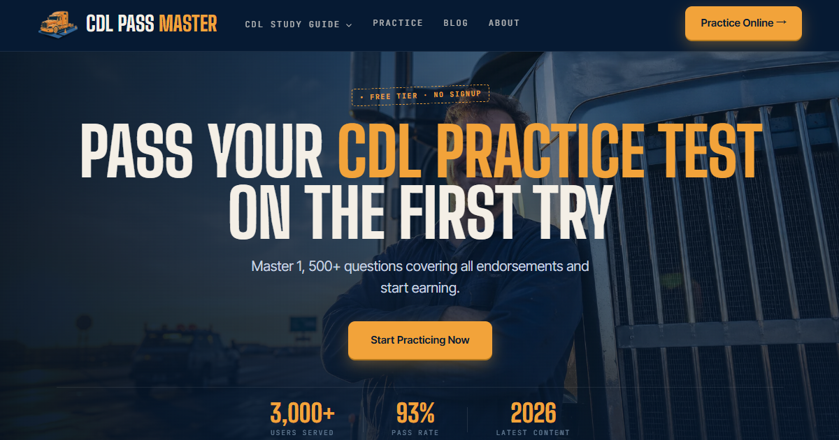 HazMat CDL Practice Test | CDL Pass Master